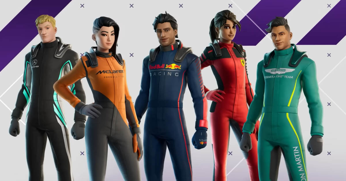 Fortnite: Fórmula 1 chega ao jogo com skins e uniformes de todas as ...